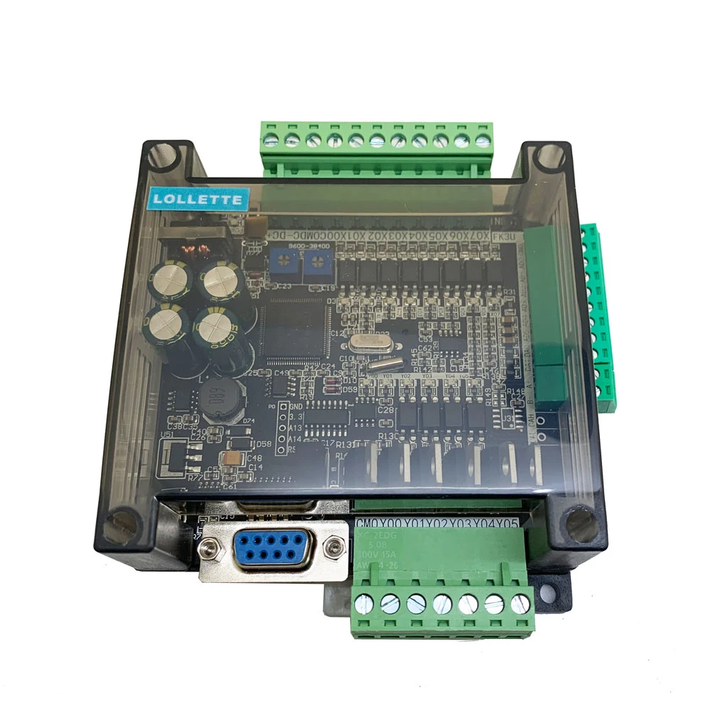 FX3U 14MR FX3U 14MT PLC industrial control board 8 Input 6 Output 6AD 2DA and RS485 RTC|CNC ...