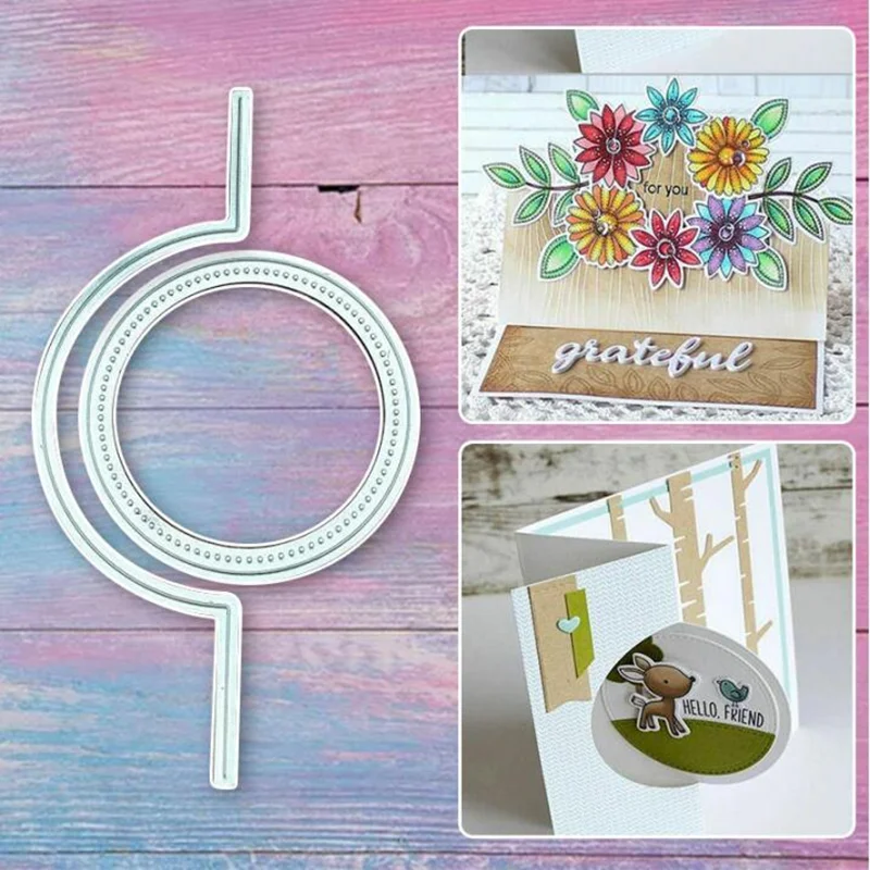 2021 New Round Shape Metal Cutting Dies Stencil Die Cut Scrapbooking ...