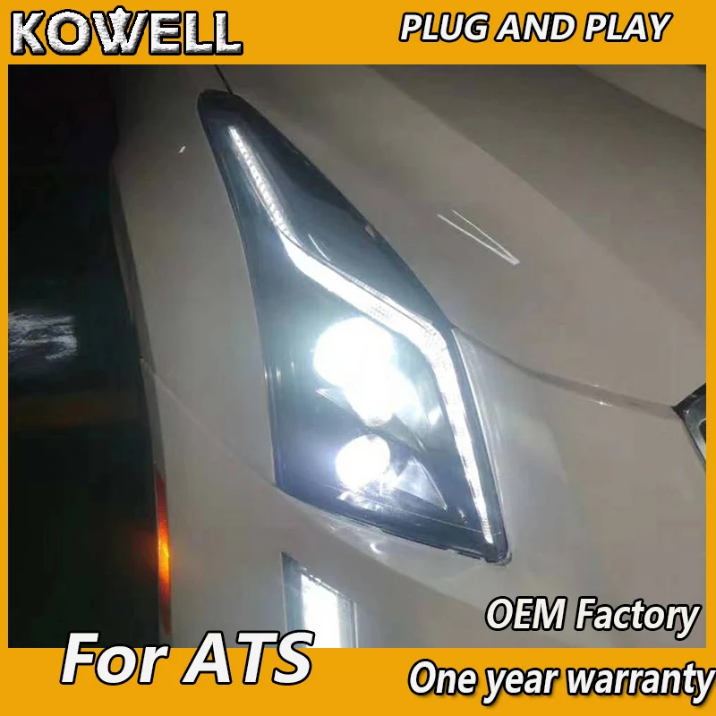 Kowell Car Styling For Cadillac Ats Headlights 2014-2015 Ats-l Led ...