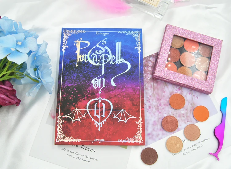 Забавный пустой Магнитный макияж палитра DIY Тени для век пигмент лоток ...