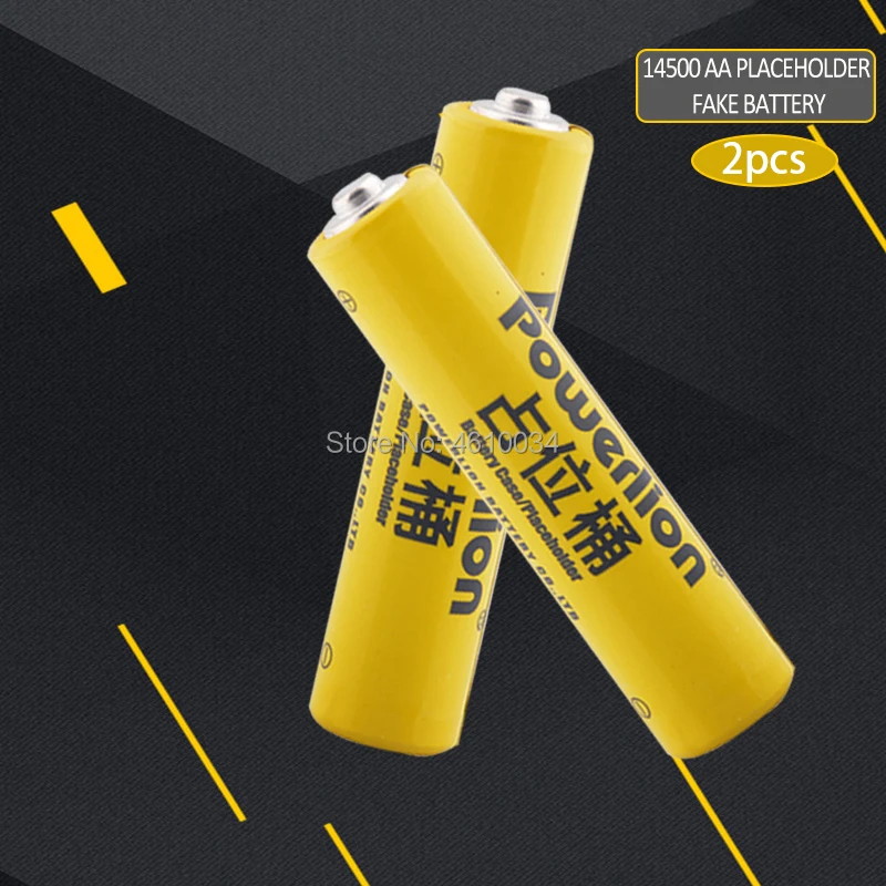 2pc 14500 Li-ion Lithium Dummy Fake Battery For Lithium Iron Phosphate ...