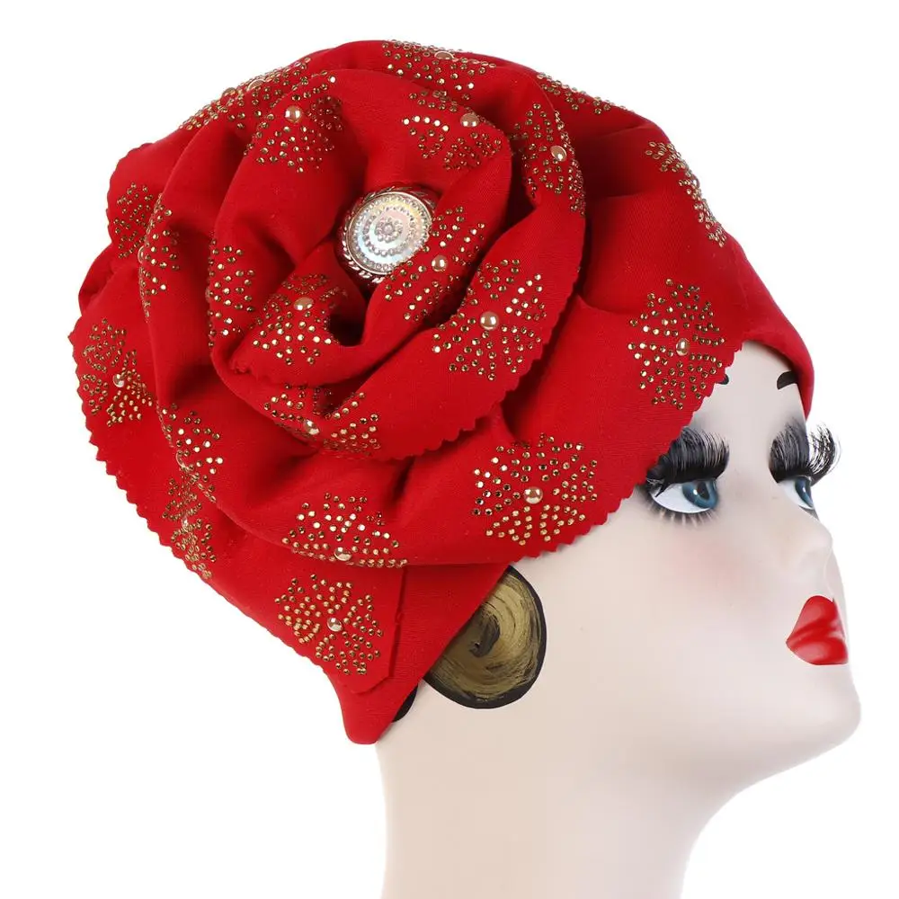 Oversized Flower Embellished Turban Headwear - Queerks™