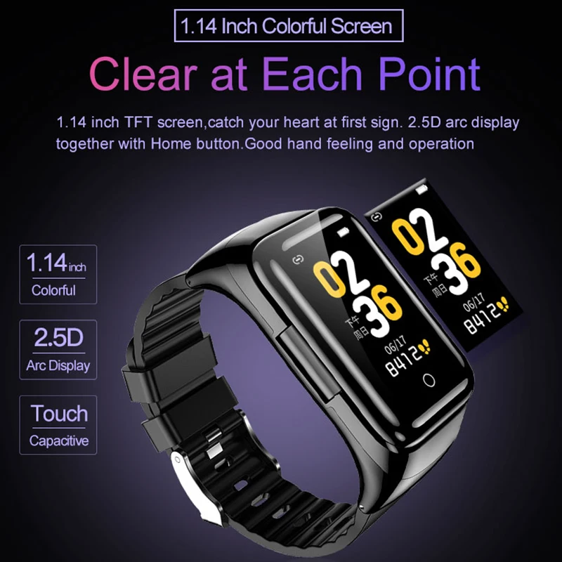 Bluetooth earphone smart bracelet smart watch wireless connection ...