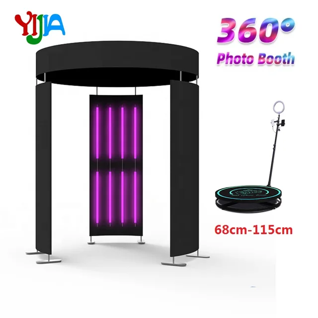 Custom Printed 360 Video Spinner Photo Booth Automatic Photobooth ...
