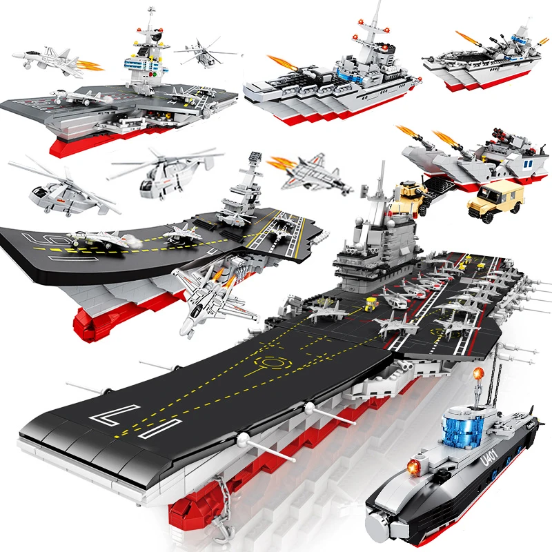 Hsanhe-Military-Destroyer-Warship-Submarine-Aircrafted-Carrier-Model ...