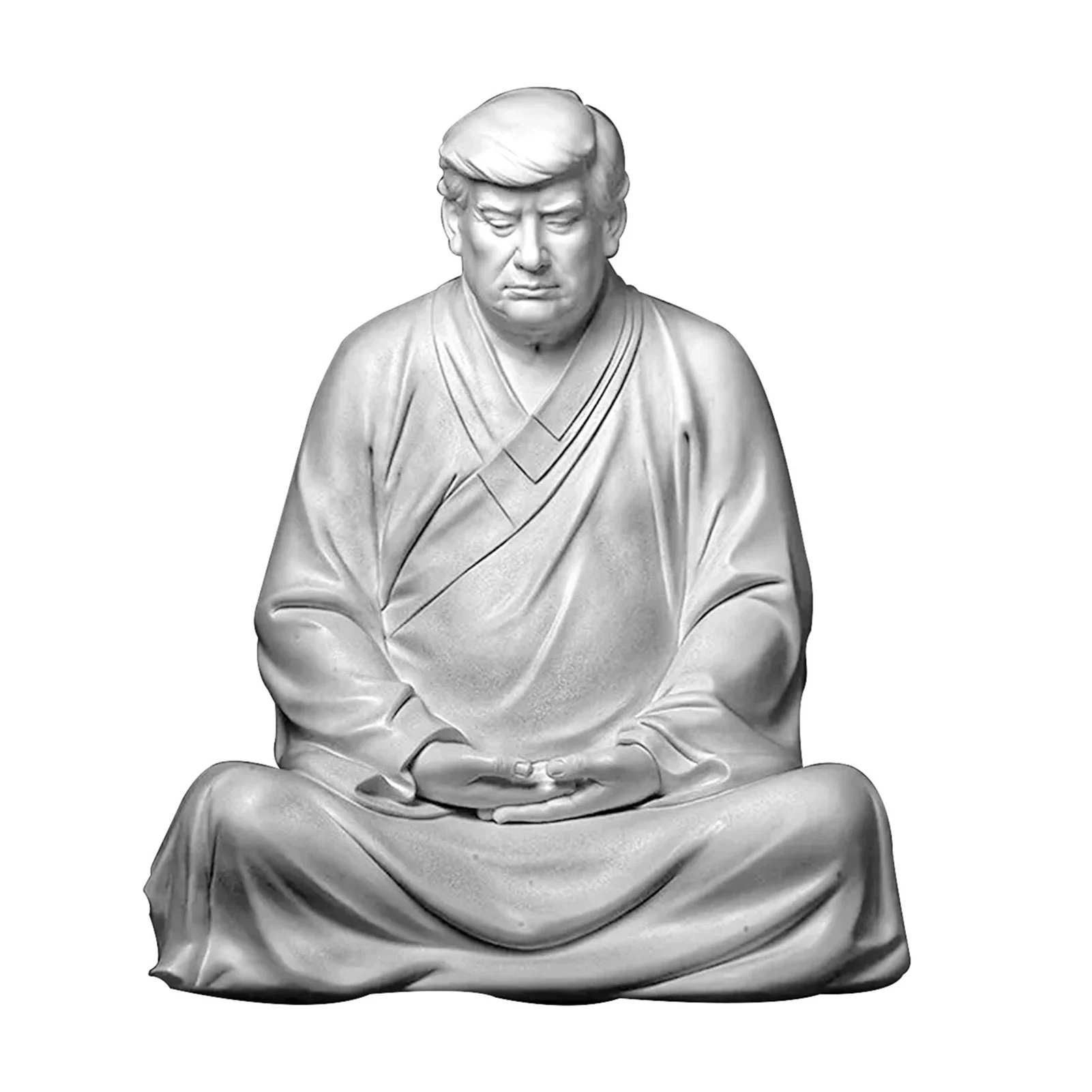 Mediating Zen Trump Statue Buddha Statue Of Donald Trump Home Ornament ...