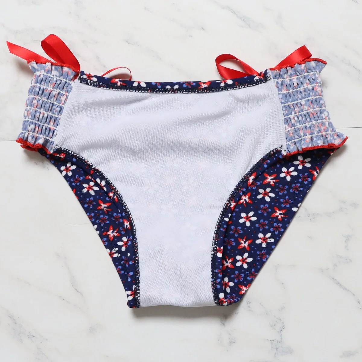 Small Little Girls Embroidered Bikini Two piece Swimsuit Chinese Style ...