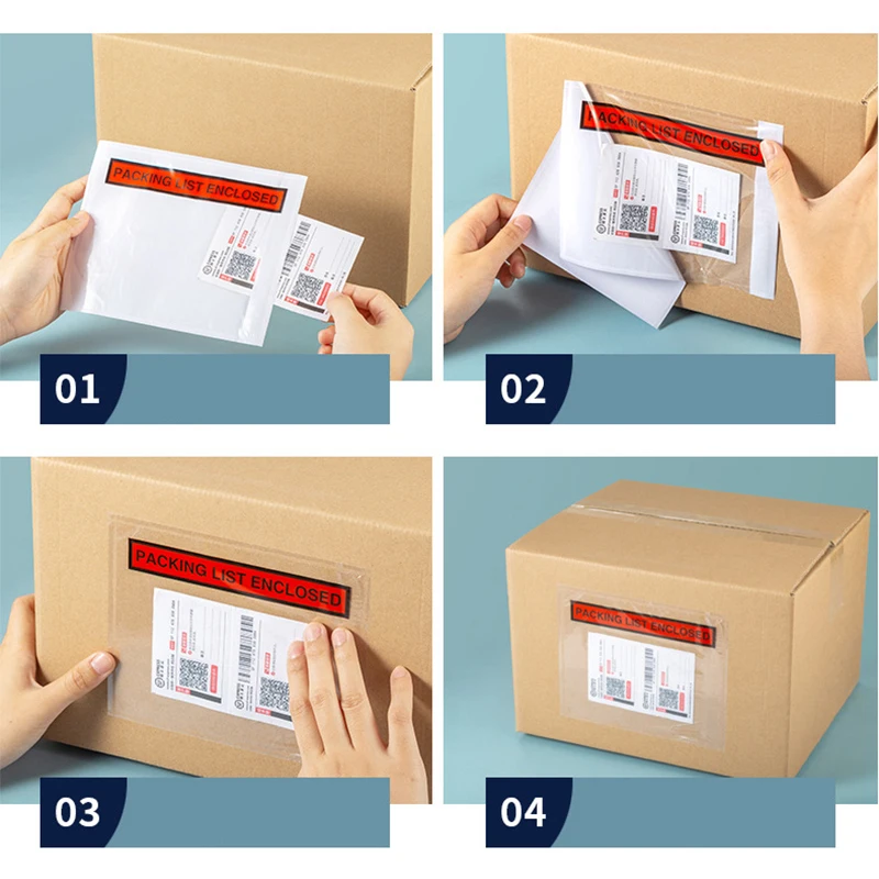 ENVELOPPE,Red 15x22cm--Liste de colisage en plastique, 100 pièces, 7 ...