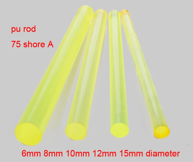 6mm 8mm 10mm 12mm 15mm dia. hardness shore 75A pu rod Polyurethane ...