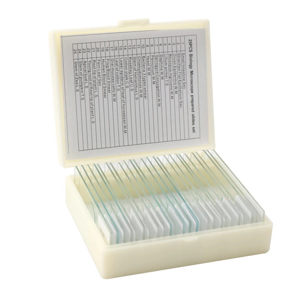 KKmoon-25pcs-set-Prepared-Microscope-Slides-Animal-Plants-Insects ...