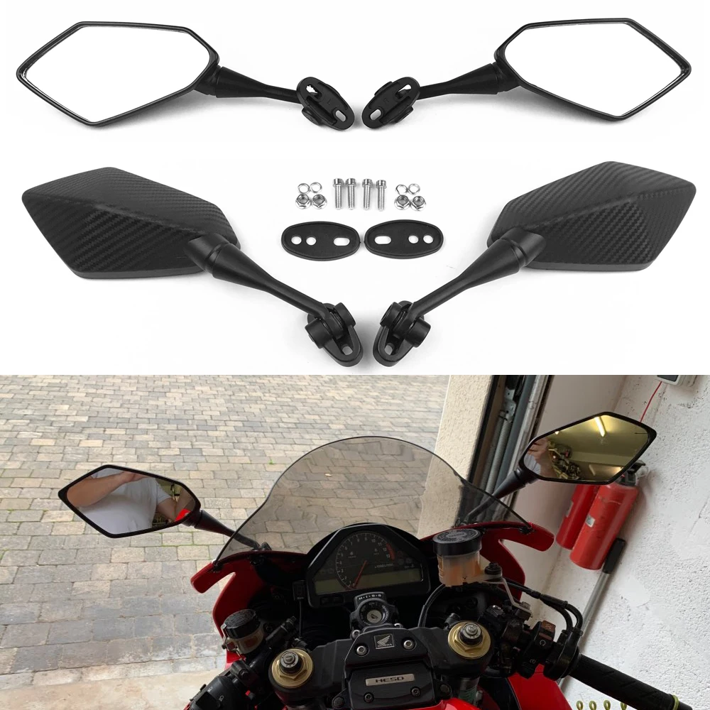 Carbon-Motorcycle-Mirrors-Racing-Sport-Bike-Rear-View-Mirror-For-Honda ...