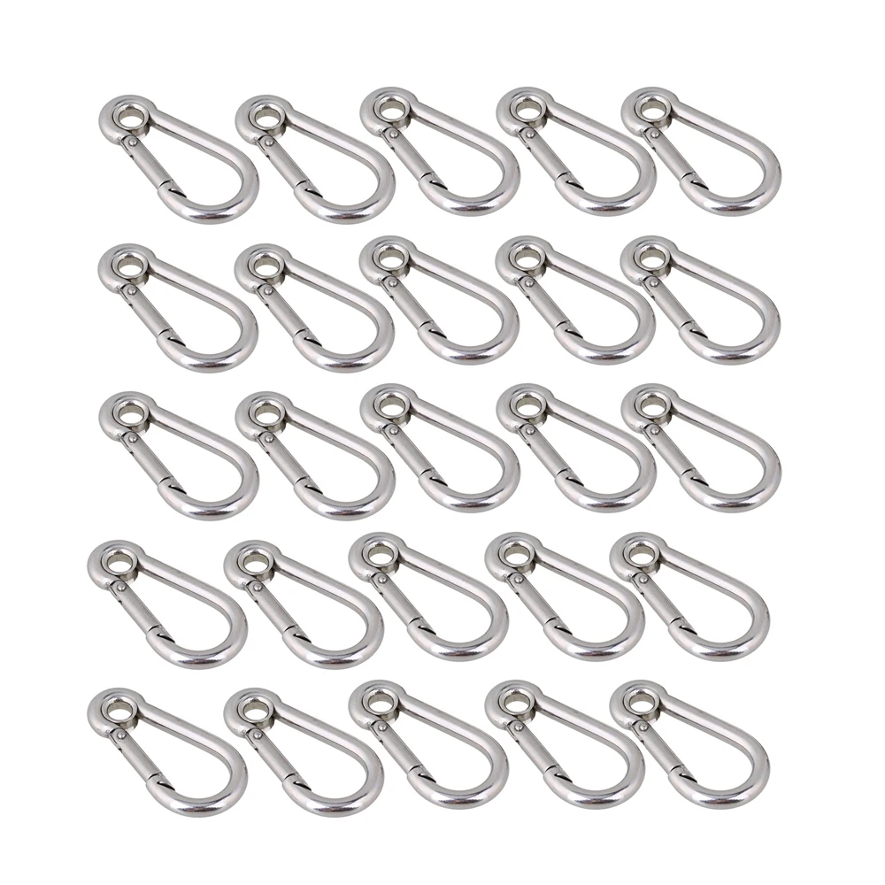 304 Stainless Steel Hook M4 M5 M6 Carabiner Eyelet Camping Climbing ...