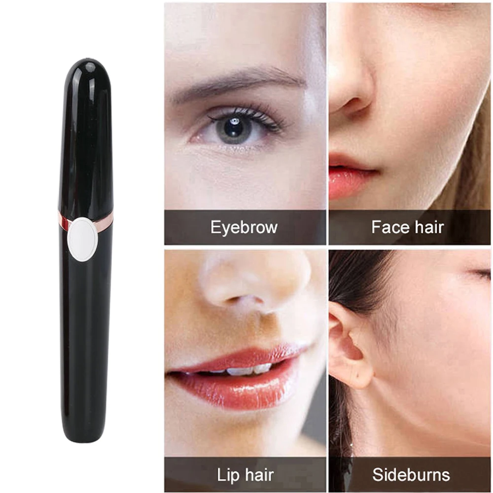 Electric Eyebrow Trimmer Women Mini Shaver Instant Painless Face Brows ...