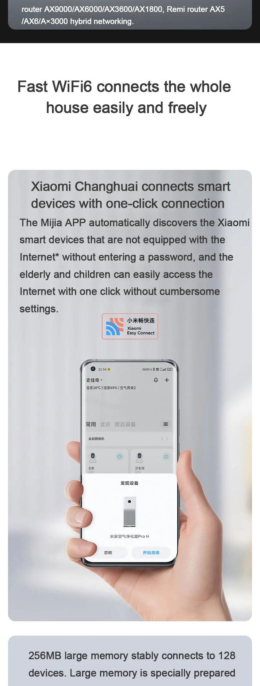 Xiaomi Router AX3000 Mesh Wifi6 2.4G 5.0 GHz Full Gigabit 5G WiFi ...