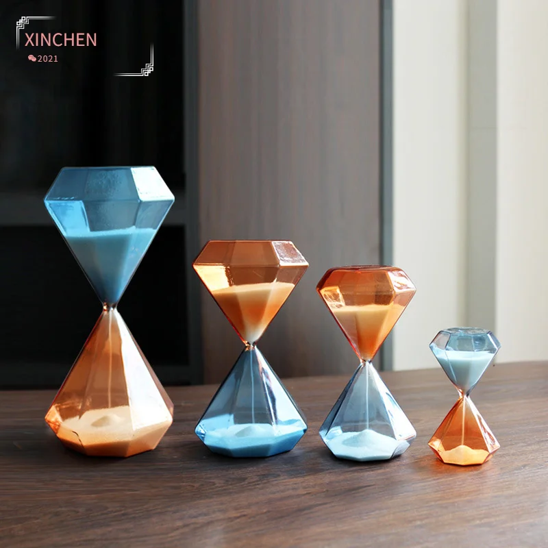 Creative-Two-tone-Diamond-Hourglass-SimpleEnvironmental-Glass-Living ...