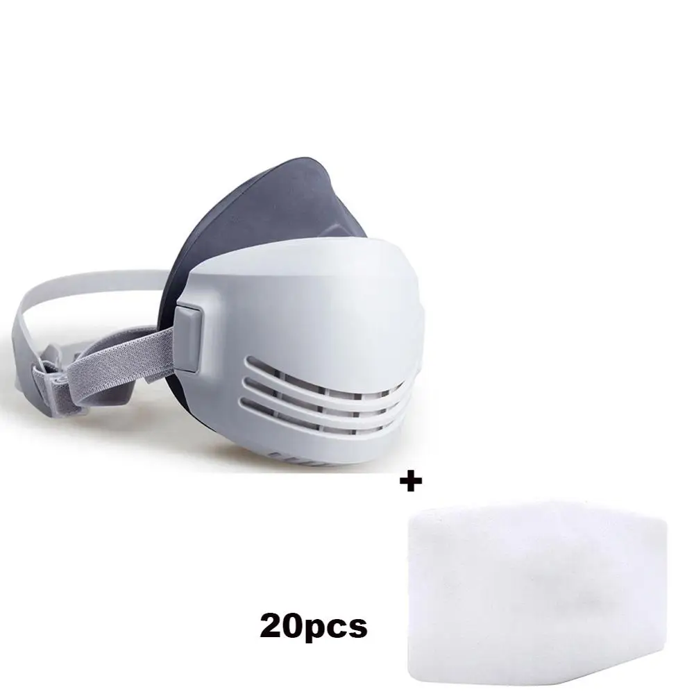 20pcs Filter Cotton Respirator Half Face Dust-proof Mask Anti ...