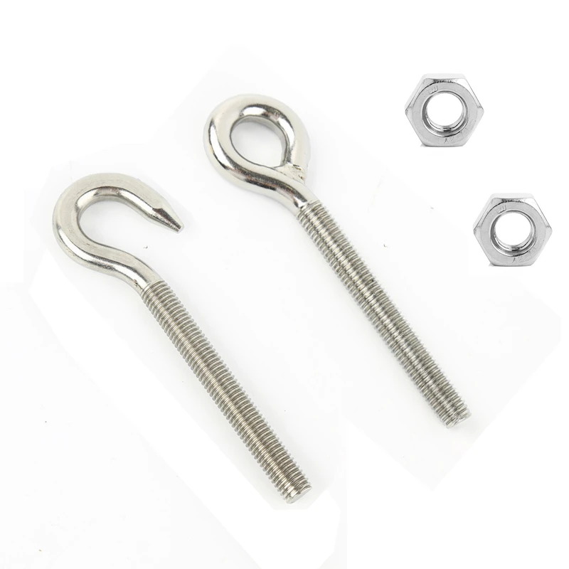 2pcs M4 M5 M6 M8 304 Stainless Steel Sheep Eye Screw Bolt Ring/hook ...