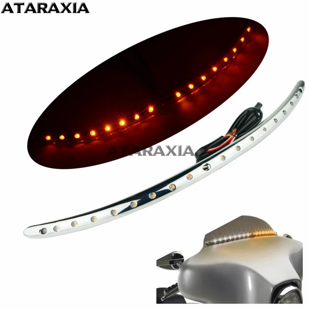 Bike-Motor-Windshield-Trim-Turn-Signal-Flasher-LED-Light-For-Harley ...