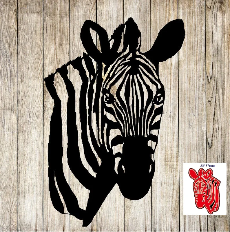 Zebra Head Stencil
