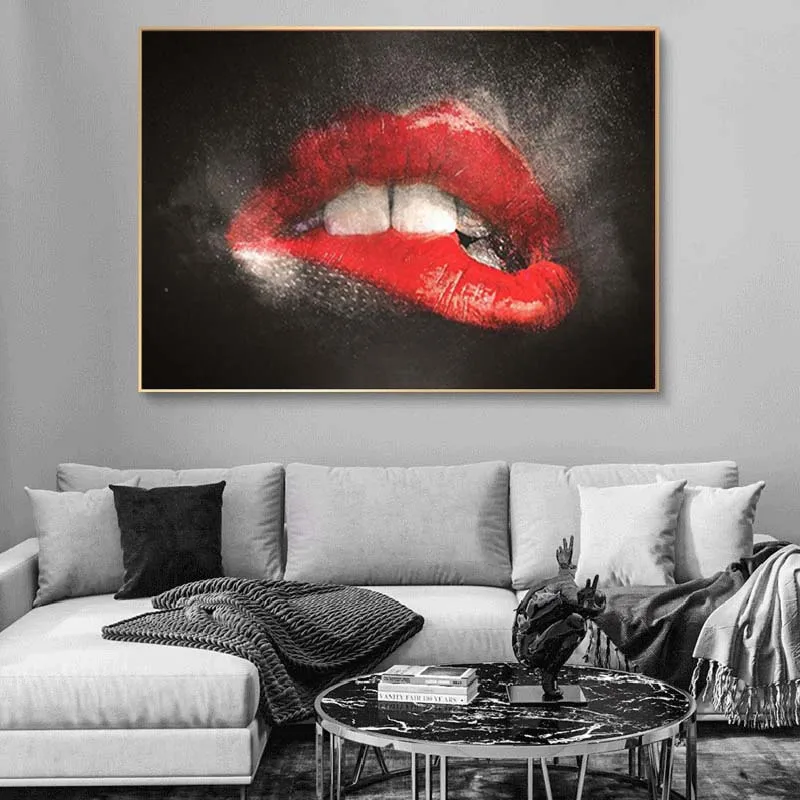 Paintings Of Red Lips