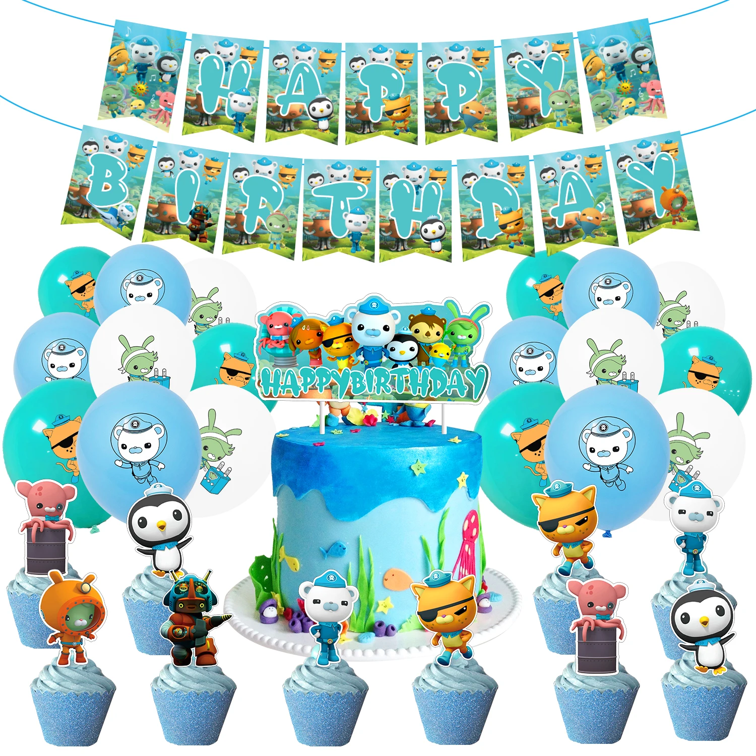 The-Octonauts-Theme-Birthday-Party-Supplies-Birthday-Banner-Cake-Topper ...