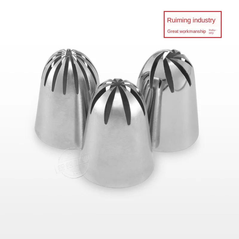 Seamless 304 Stainless Steel Extra Large Decorating Mouth Three piece ...