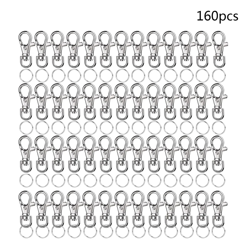 D7wb Metal Key Chain Clip Hooks With Key Ring Fit For Key Wallet 120 ...