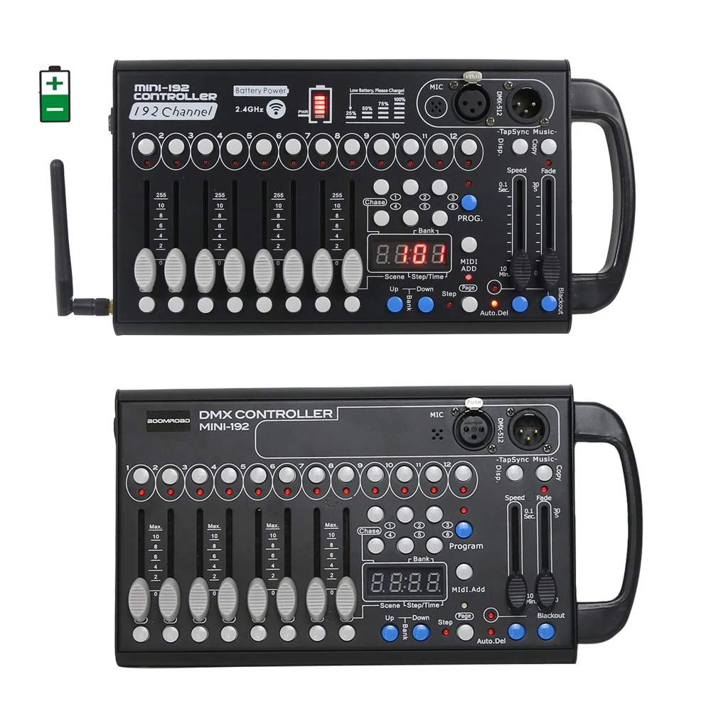 Battery-Powered-192ch-DMX-512-Stage-DJ-Light-Controller-Stage-Lighting ...