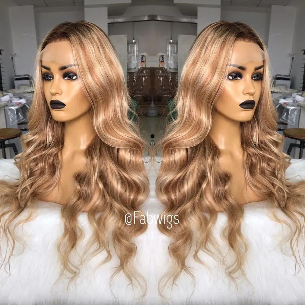 Frontal Wigs | Highlight | Lace Wigs - Highlight Color T4/27/613 Lace ...