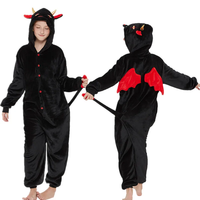 Kigurumi Onesies Devil Demon Sleepwear Unisex Pajamas Set - KawaiiMerch.com