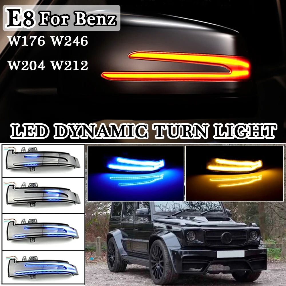 LED Side Repeater Lamp Rear View Mirror Turn Signal Lights For Mercedes ...