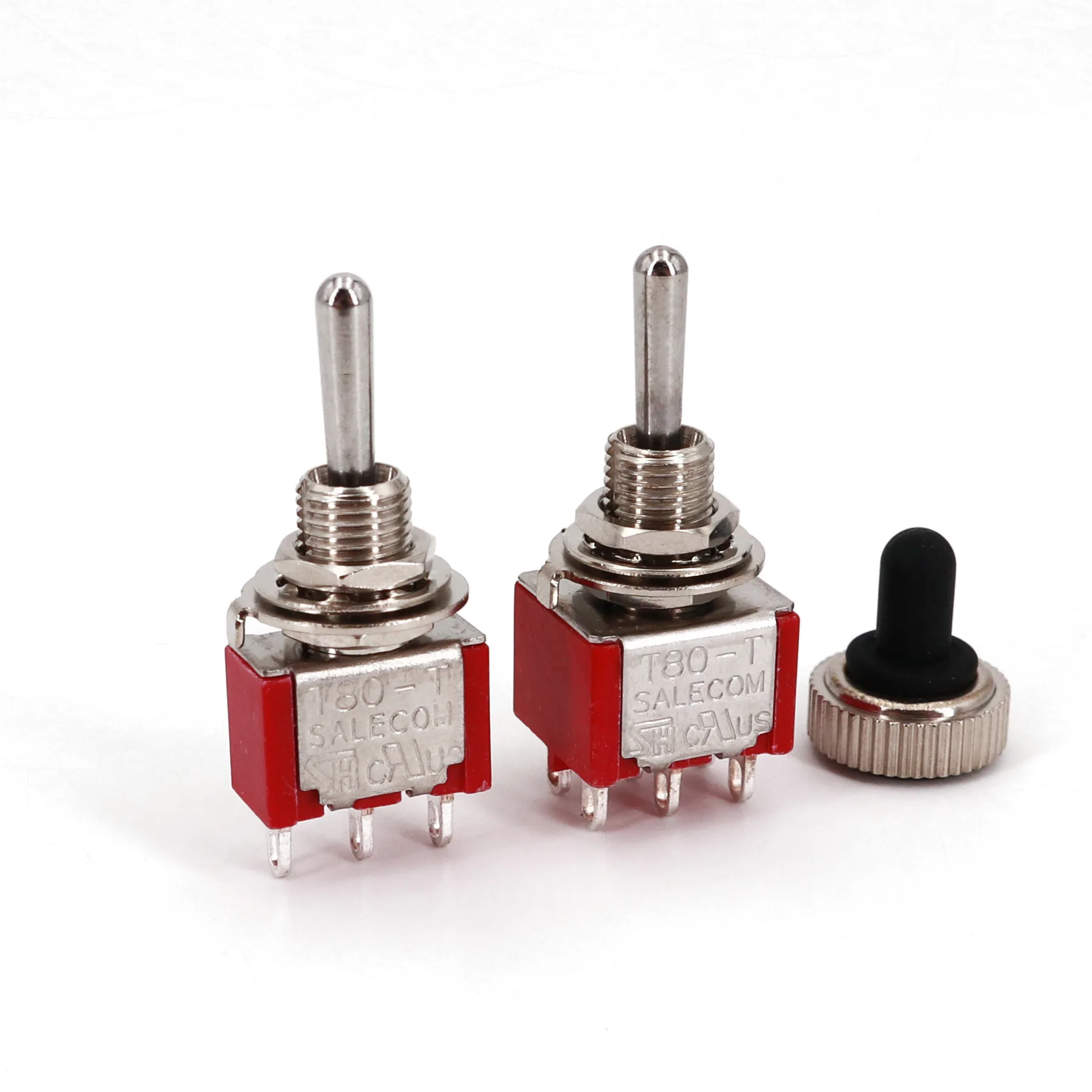 5Pcs SH T80-T Series Standard Lever Mini Toggle Switch 6.35mm Panel ...