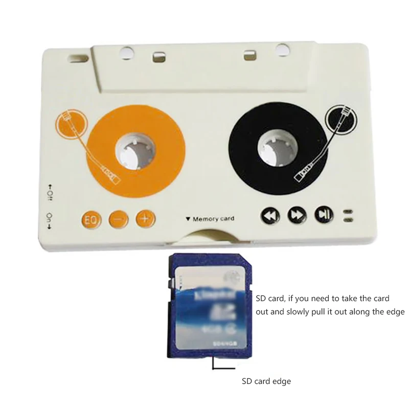 Portable Vintage Car Cassette Sd Mmc Mp3 Tape Player Adapter Kit With ...