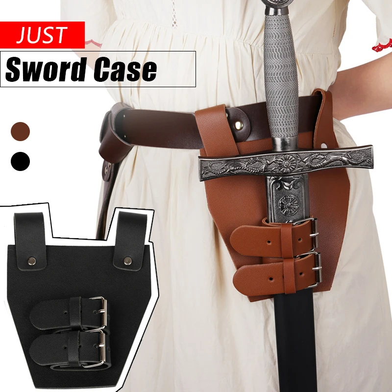 Medieval Sword Sheath Belt PU Leather Sword Strap Knight Weapon Costume ...