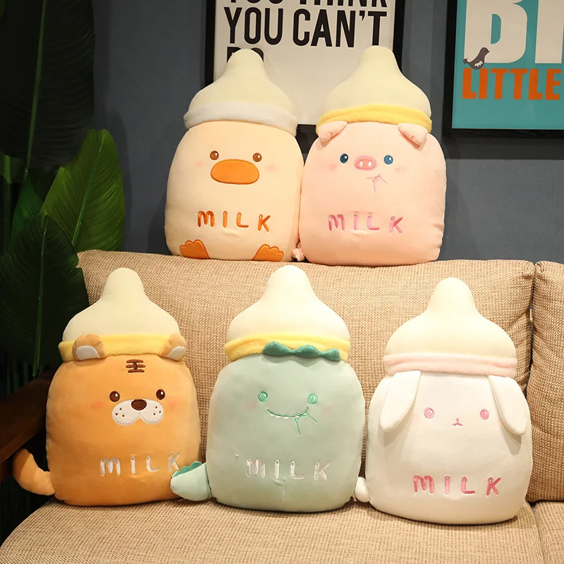 33*50cm Cartoon Bottle Shaped Plush Toys Lovely Pig Dinosaur Duck ...