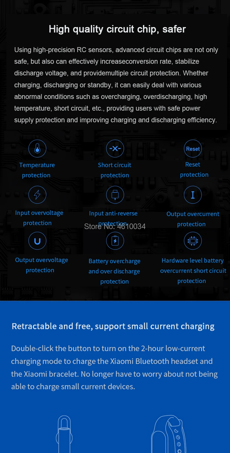 Xiao mi power Bank 3 портативное зарядное устройство с USB C 10000 мАч портативное зарядное ...