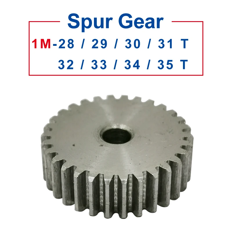 1 Piece spur Gear 1M28/29/30/31/32/33/34/35T rough Hole 6mm pinion gear ...
