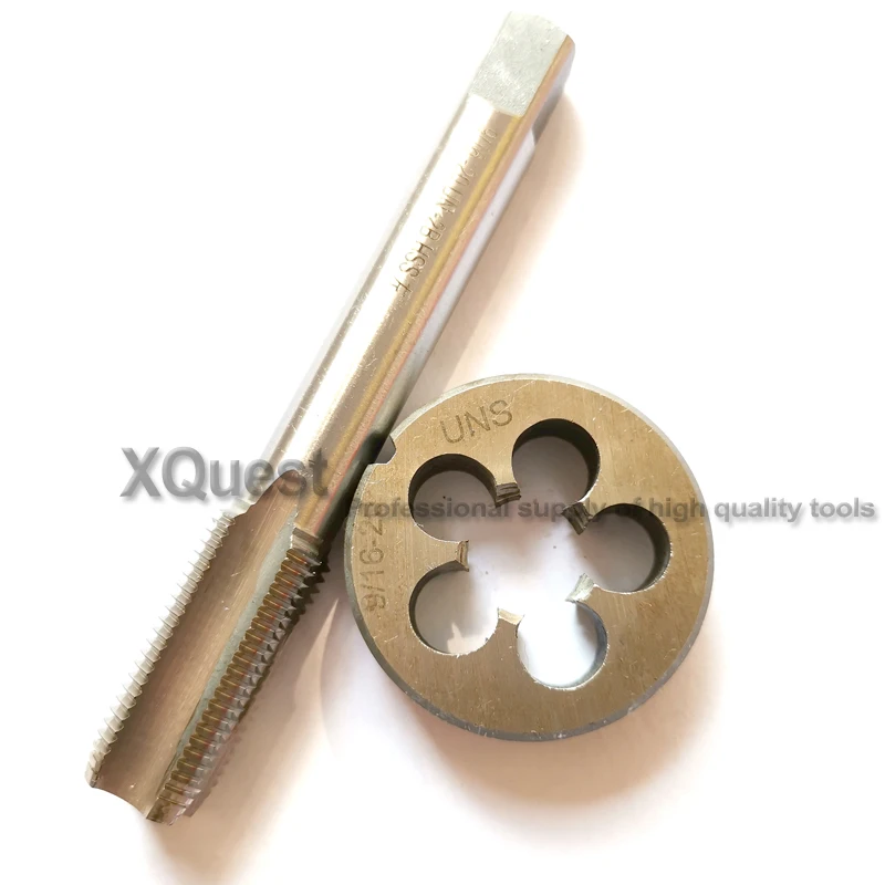 2pcs HSS Unified thread Left Hand tap and die set unc 9/16 9/16-12 LH ...