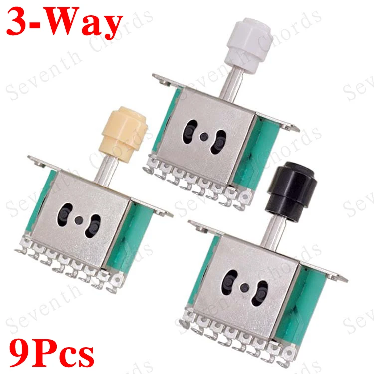 9 Pcs Big Round Knob 8Pin 3 Way Selector Lever Switches For TL Guitar ...