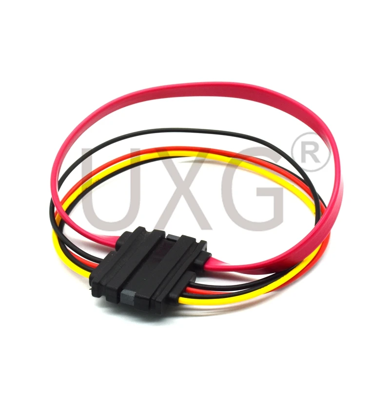 90 Degree SATA 22 Pin Male To Female Sata Extension Cable SATA 3 22 Pin ...