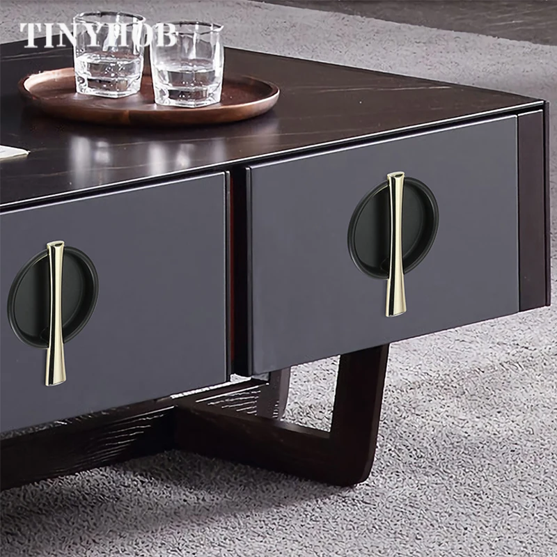 Invisible Concealed Handle Embedded Zinc alloy knob European Furniture ...