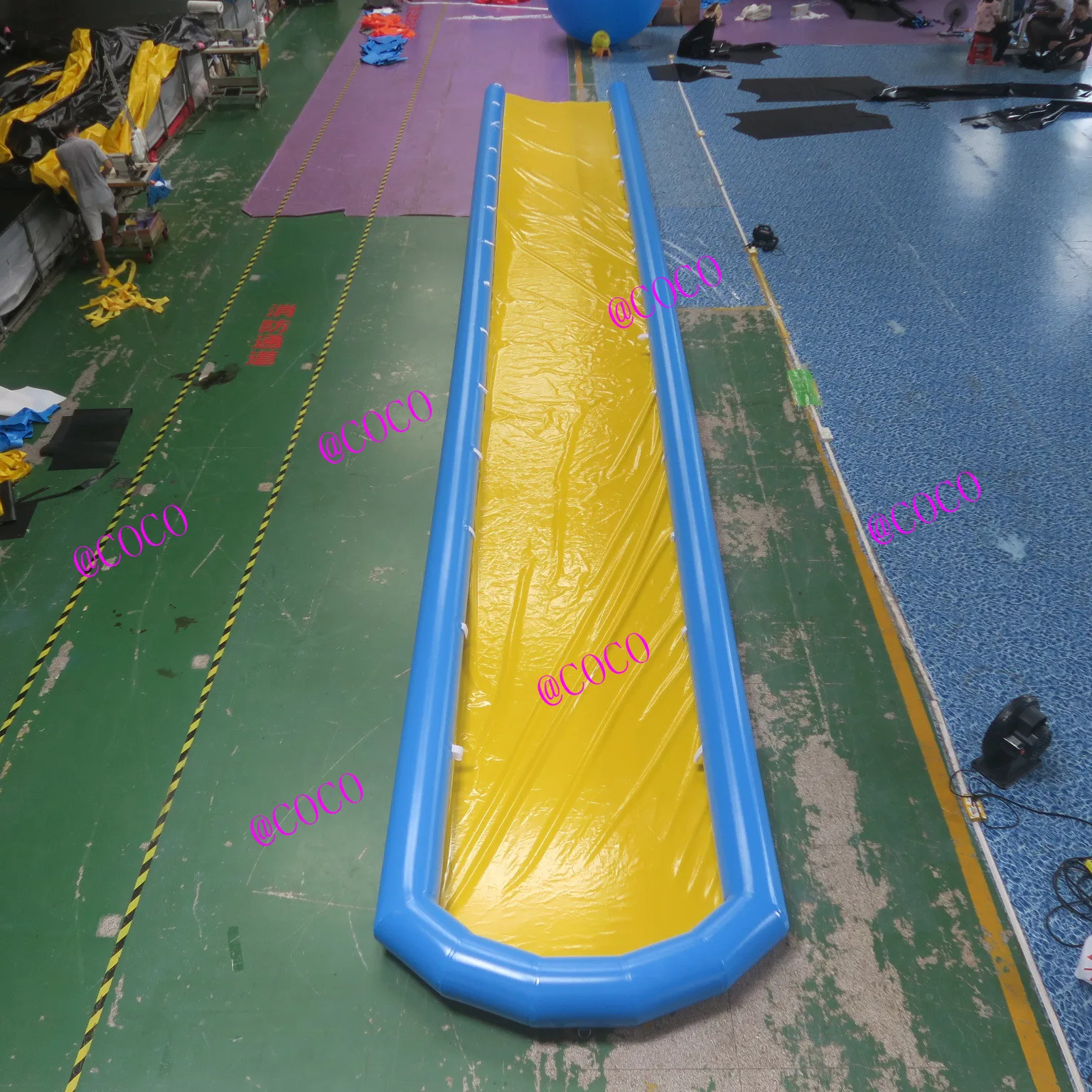 free air ship to door, Crazy and popular custom inflatable water slip n ...