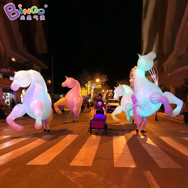 Customized 2.5m tall lighting inflatable horse costume / inflatable ...