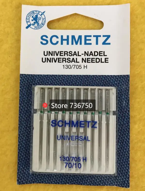 10 Needles Genuine Schmetz Universal Needle 130/705h For Household Sewing Machines Hax1 Nm: 70/ ...