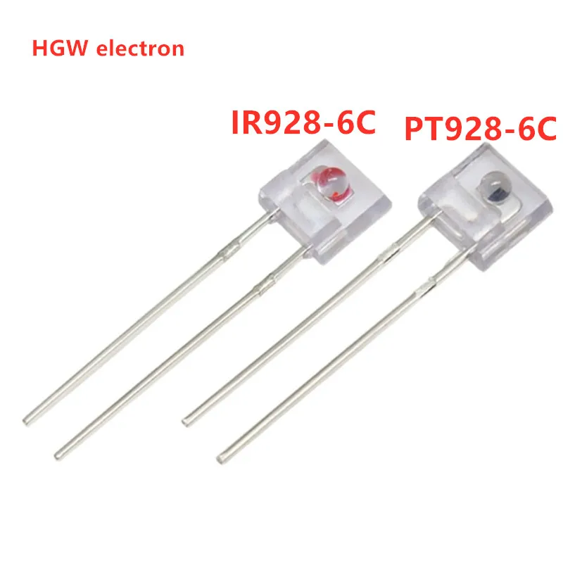 50PCS-PT928-6C-F-IR928-6C-Photodiode-Receiving-Tube-Infrared-Pair-Tube ...