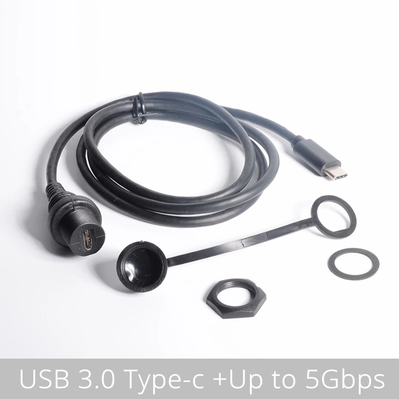 USB C IP67 Waterproof Cable type c 3.1 IP 67 Male to Female Panel Mount ...