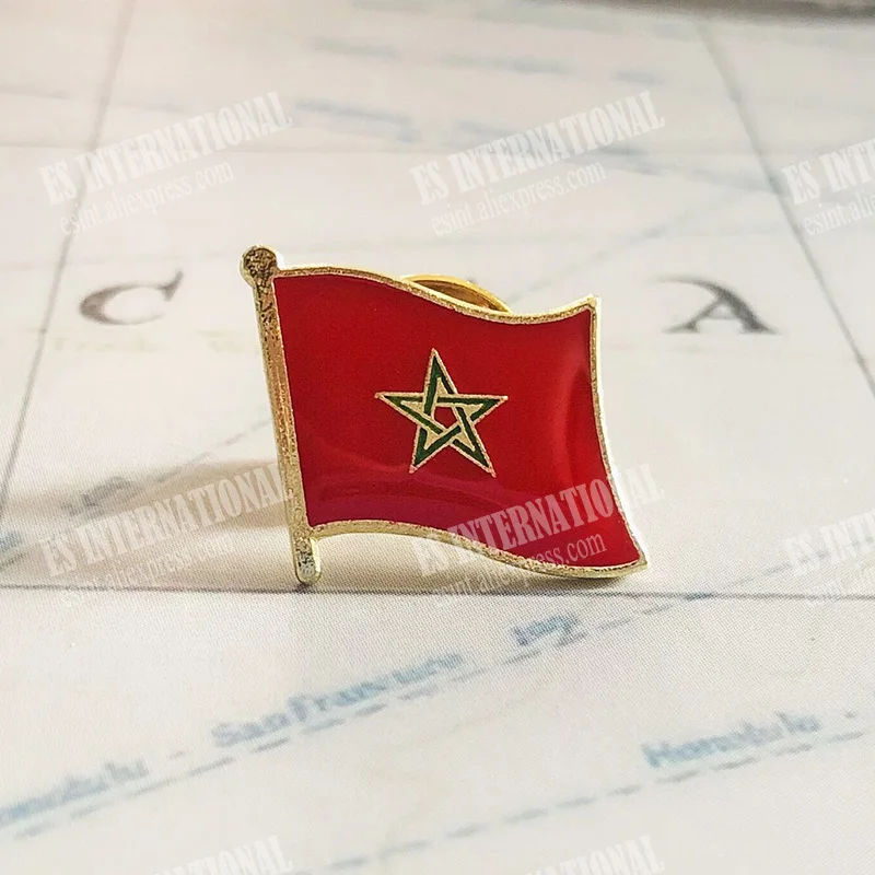 Morocco-National-Flag-Lapel-Pins-Crystal-Epoxy-Metal-Enamel-Badge-Paint ...