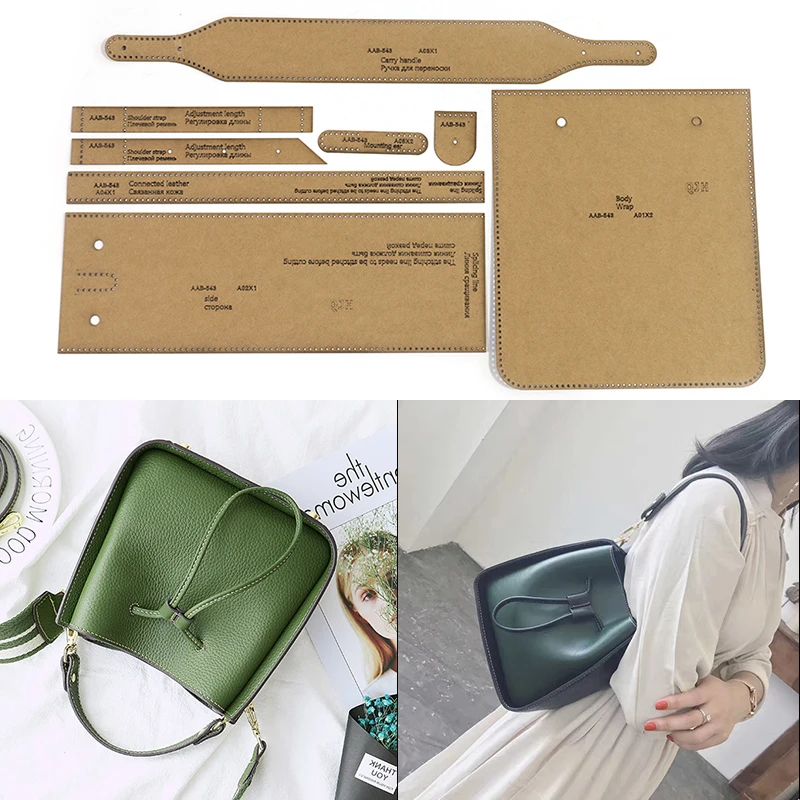 Leather craft tools kraft paper template leather goods ladies shoulder ...