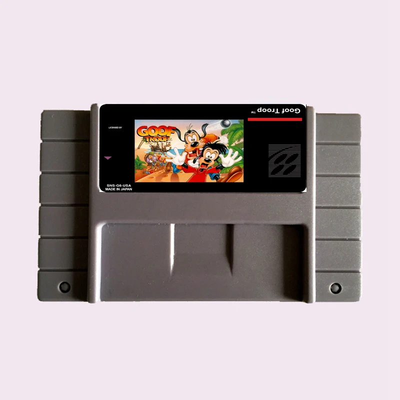 Alta-Qualidade-16-Bit-Goof-Troop-NTSC-Big-Cart-o-De-Jogo-Cinza-Para-EUA ...