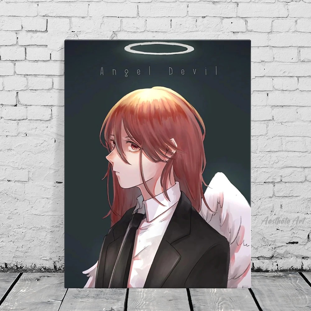 Angel-Devil-Chainsaw-Man-Anime-Decoration-Home-Decor-Canvas-Painting ...